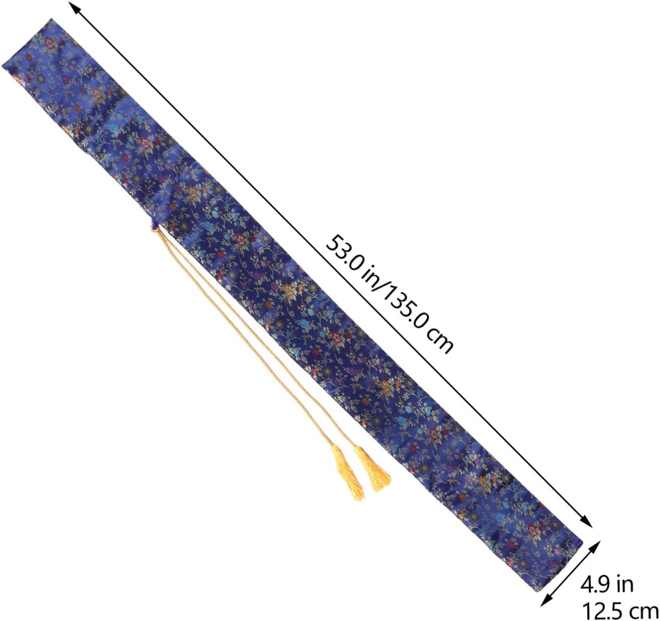 Yardwe Silk Katana Bag with Tassels Samurai Sword Pouches | Dark Blue ...