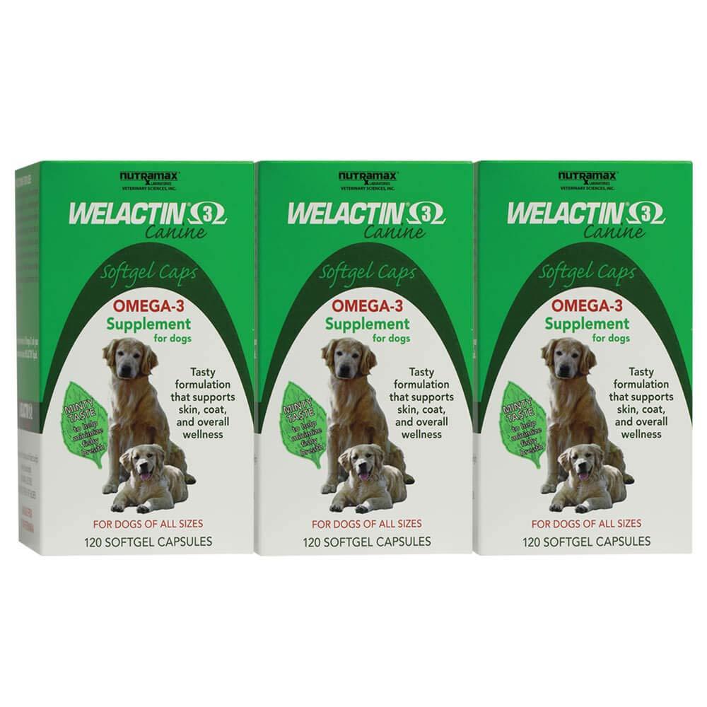 Nutramax Laboratories Welactin Canine Softgel Capsule 120 Count 3-Pack ...
