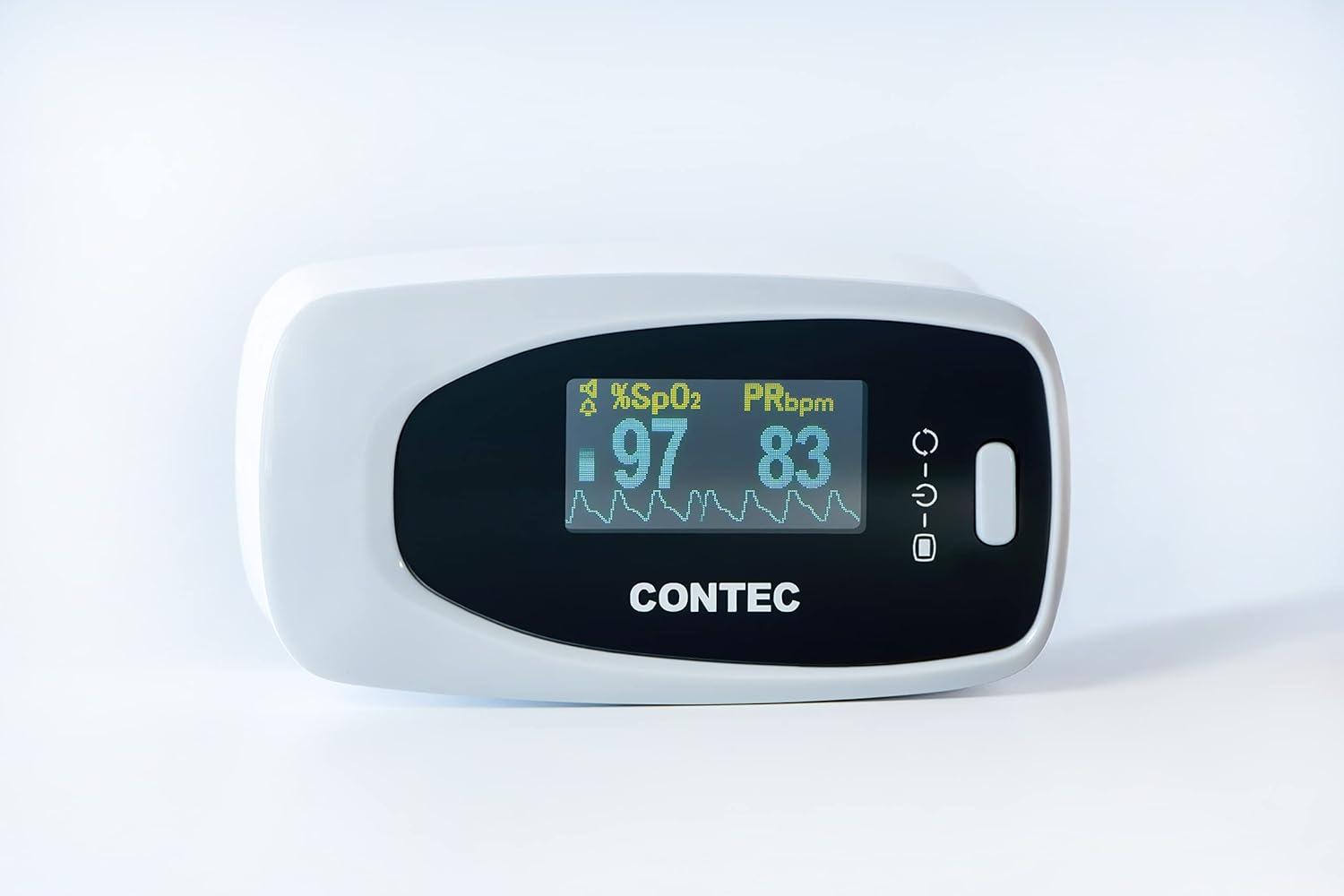 Contec Fingertip Pulse Oximeter with Pouch - Blood Oxygen Monitor | Buy ...
