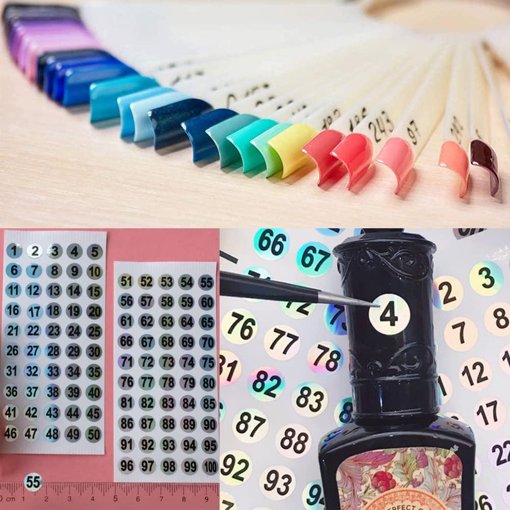 Nail Swatch Sticks with Ring - 100pcs Natural Color Display Board with ...