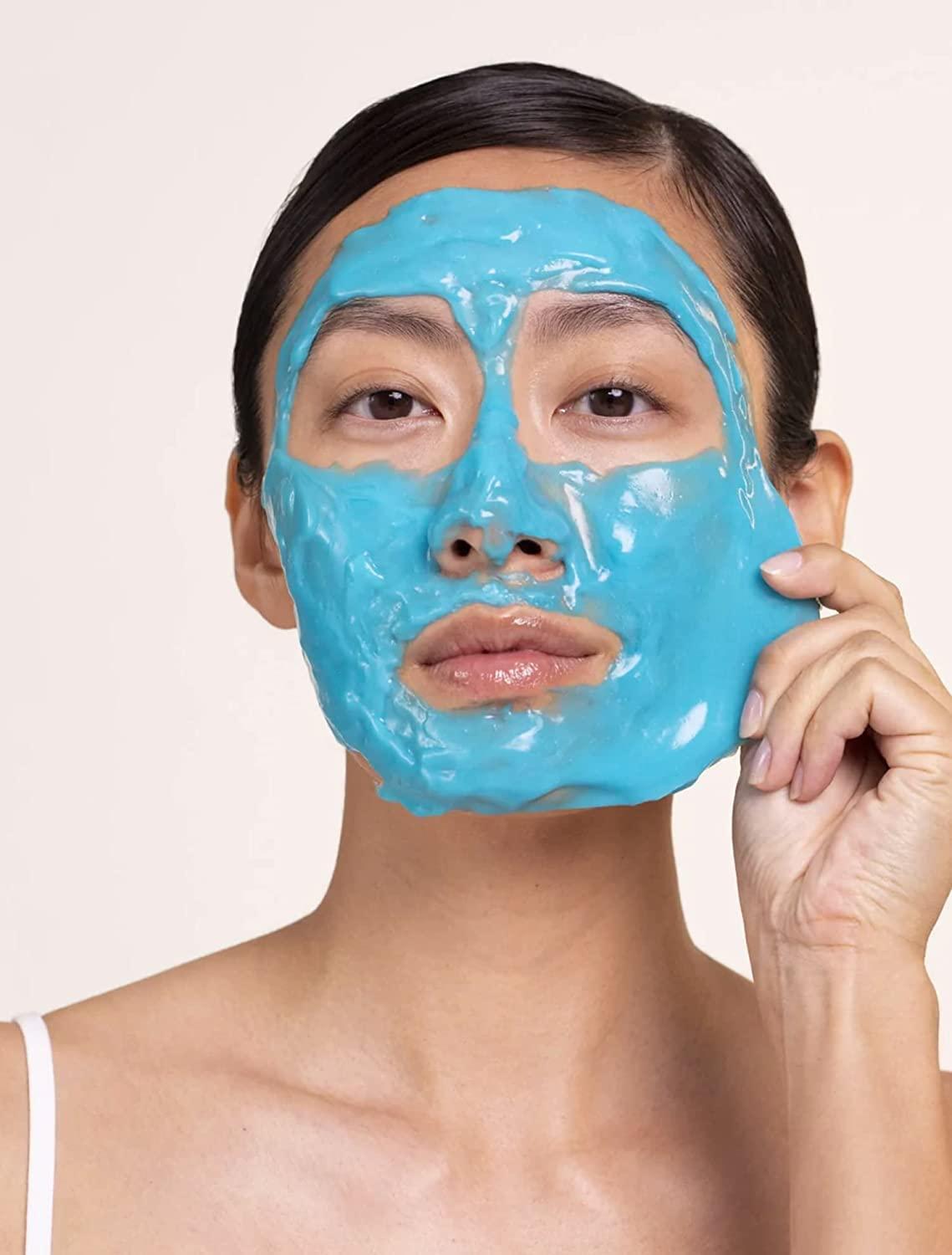 Dennis Gross Hyaluronic Marine Modeling Mask - 4 Treatments for Dehydrated Skin, Dull Complexion ...