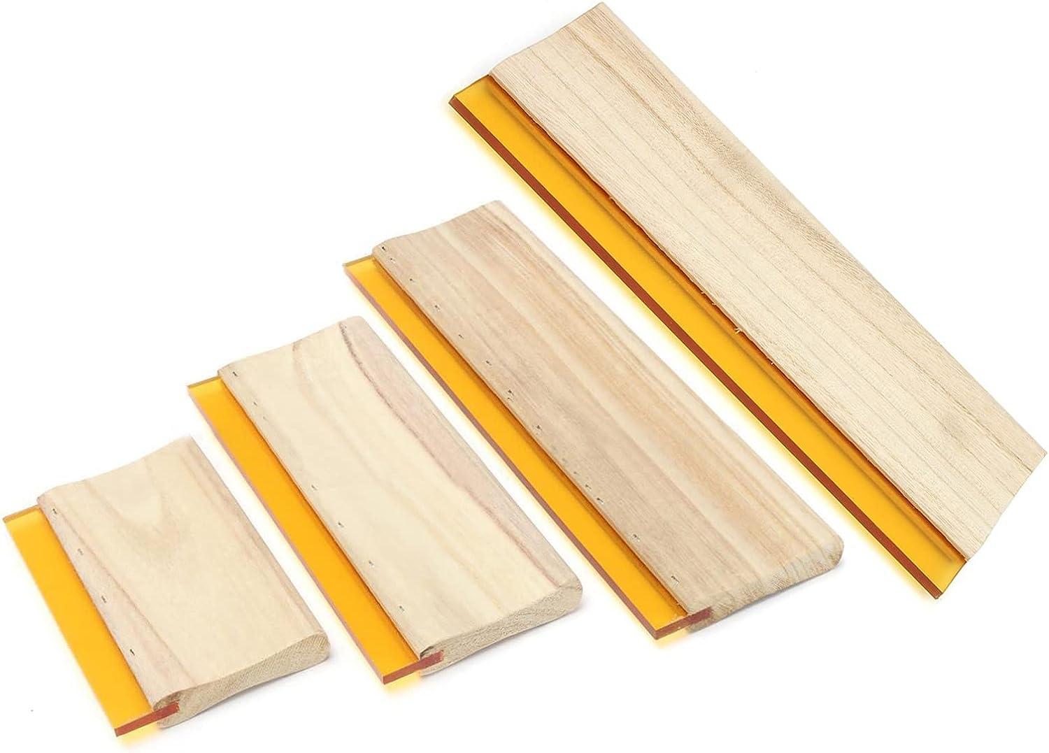 Screen Printing Squeegee Wooden Ink Scraper 75 Durometer - 18 Long, 4 ...