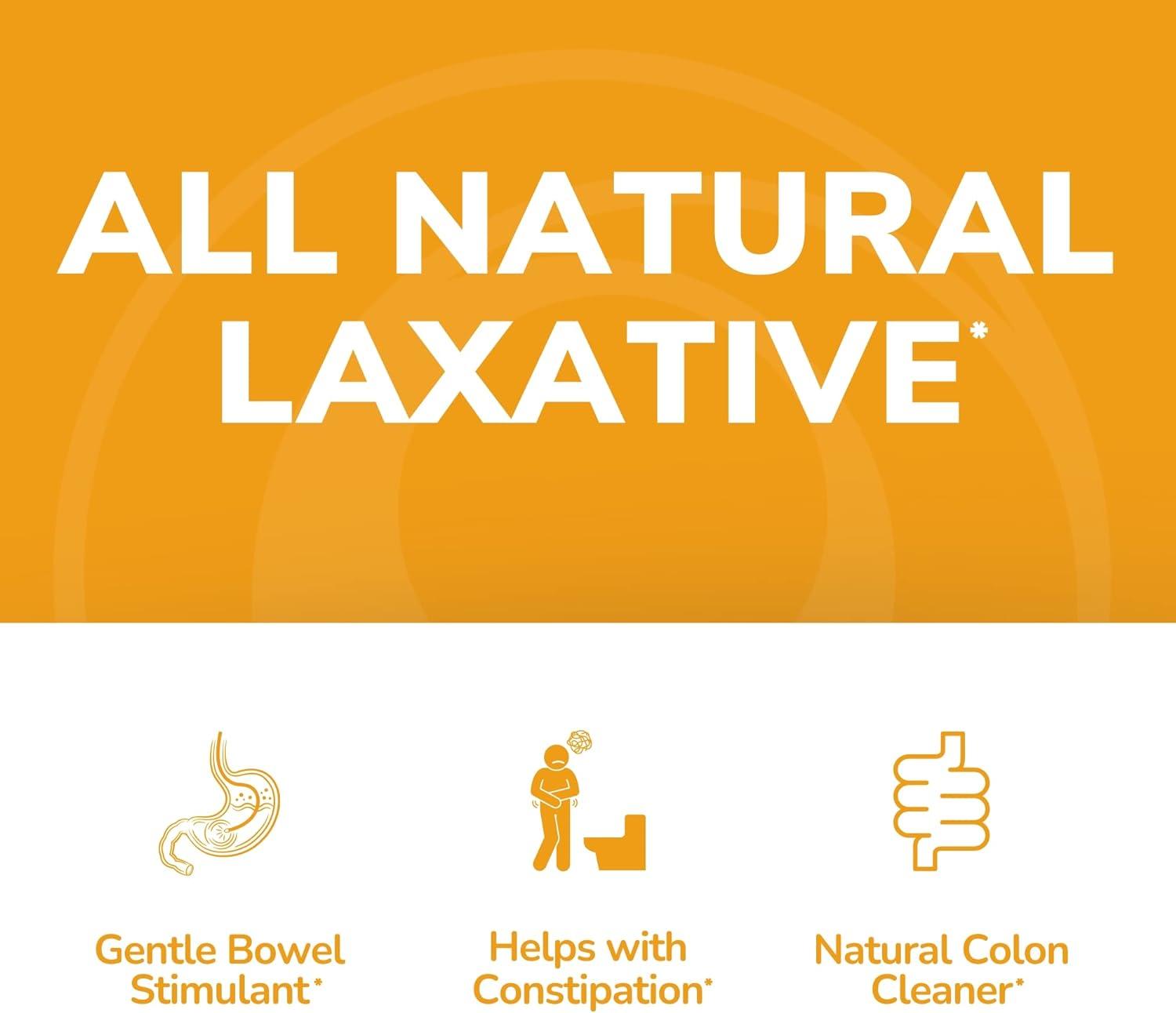 Senna Laxative Gummies - Natural, Vegan, Non-GMO, 60 Count - Gentle ...