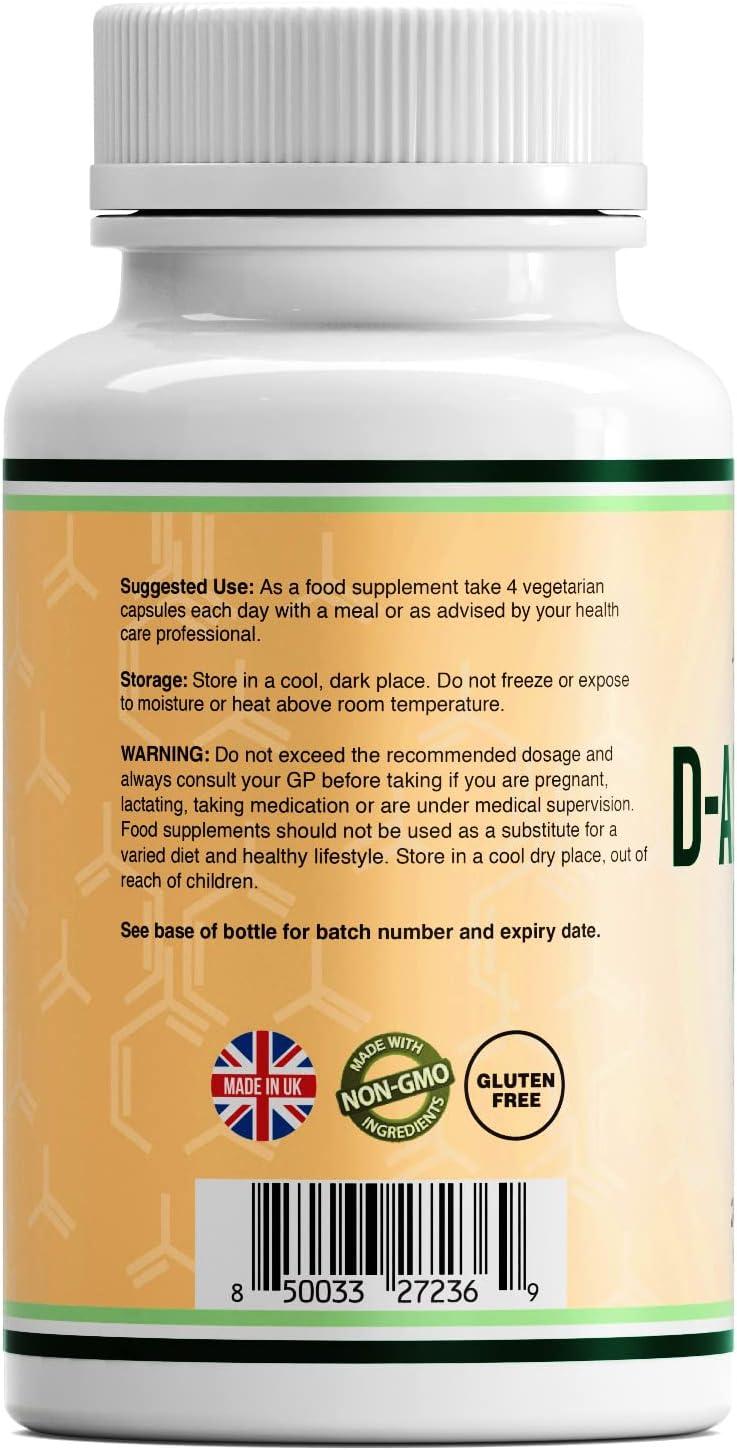 Double Wood D Aspartic Acid Supplement - 240 Capsules | 2000mg DAA per ...