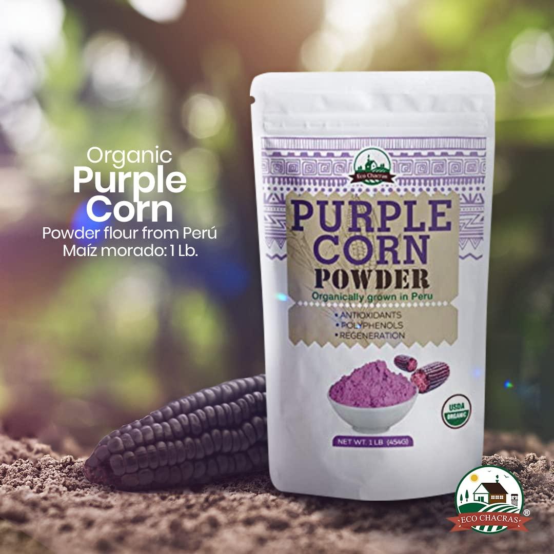 Eco Chacras Organic Purple Corn Powder Flour from Peru - 1 lb | Vegan ...