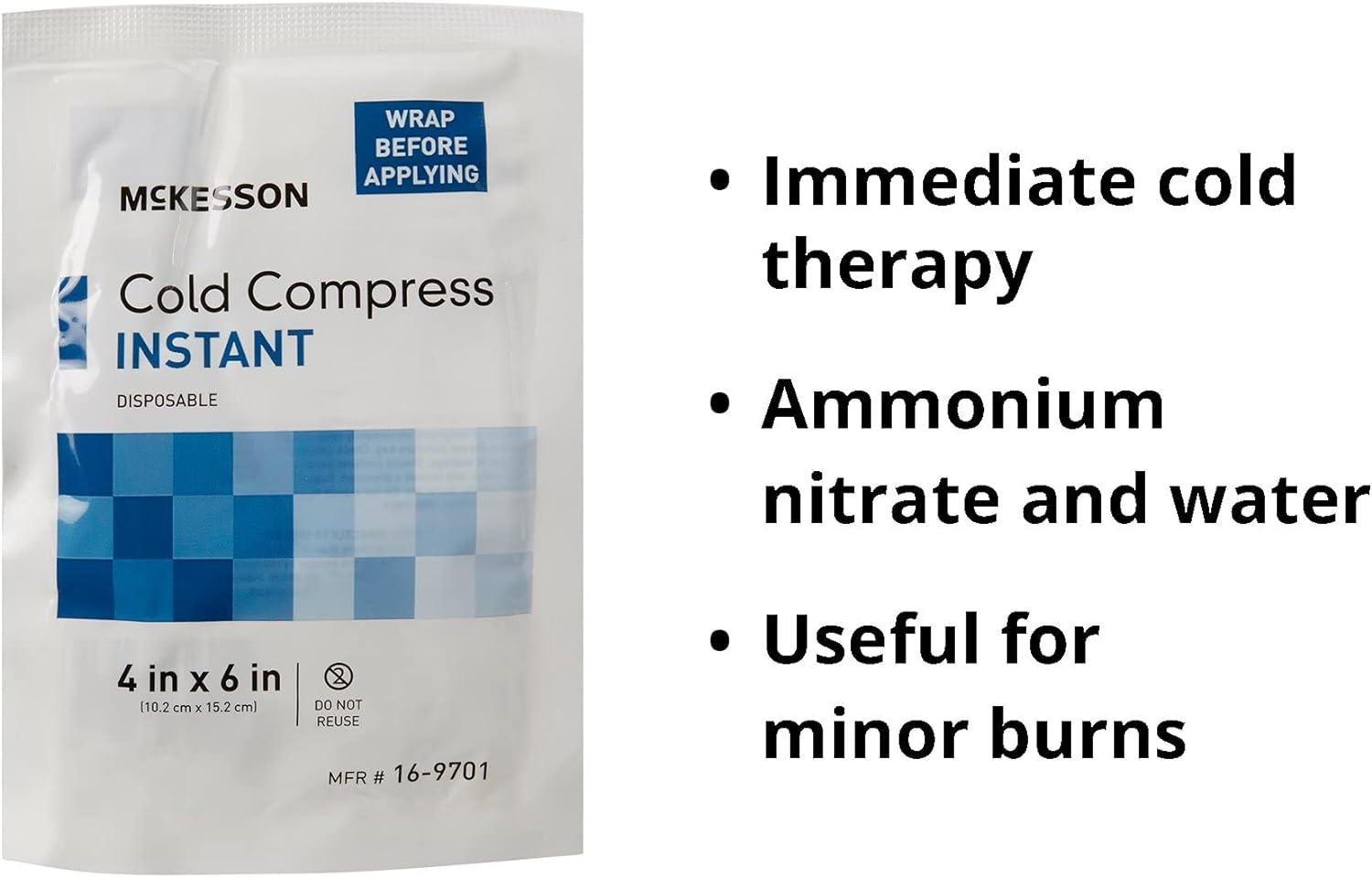 McKesson Cold Compress Instant Cold Pack 4x6 1 Count - Pack of 24 | Buy ...