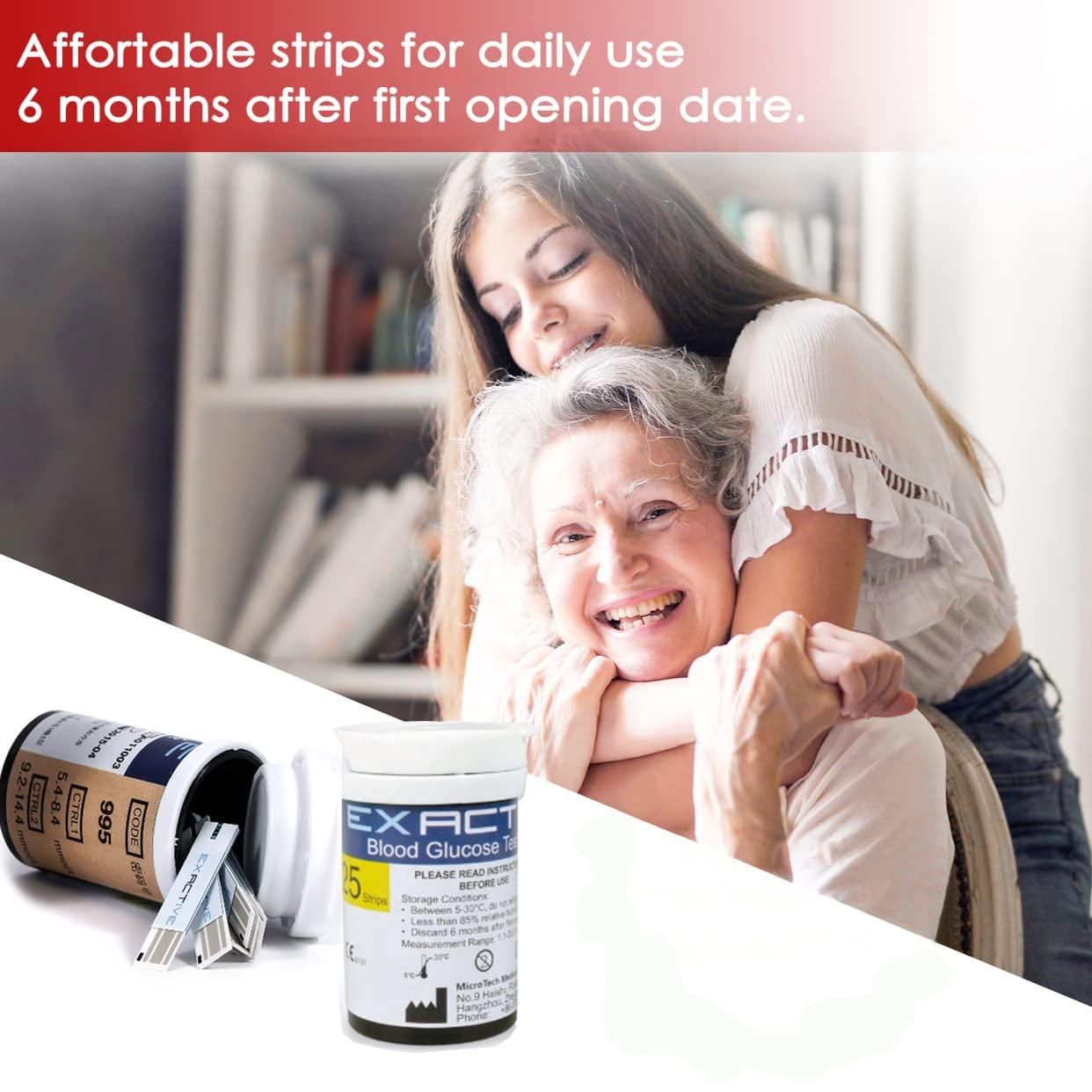 Exactive VITAL Test Strips (50 pcs) & Lancets (50 pcs) - Accurate Blood ...