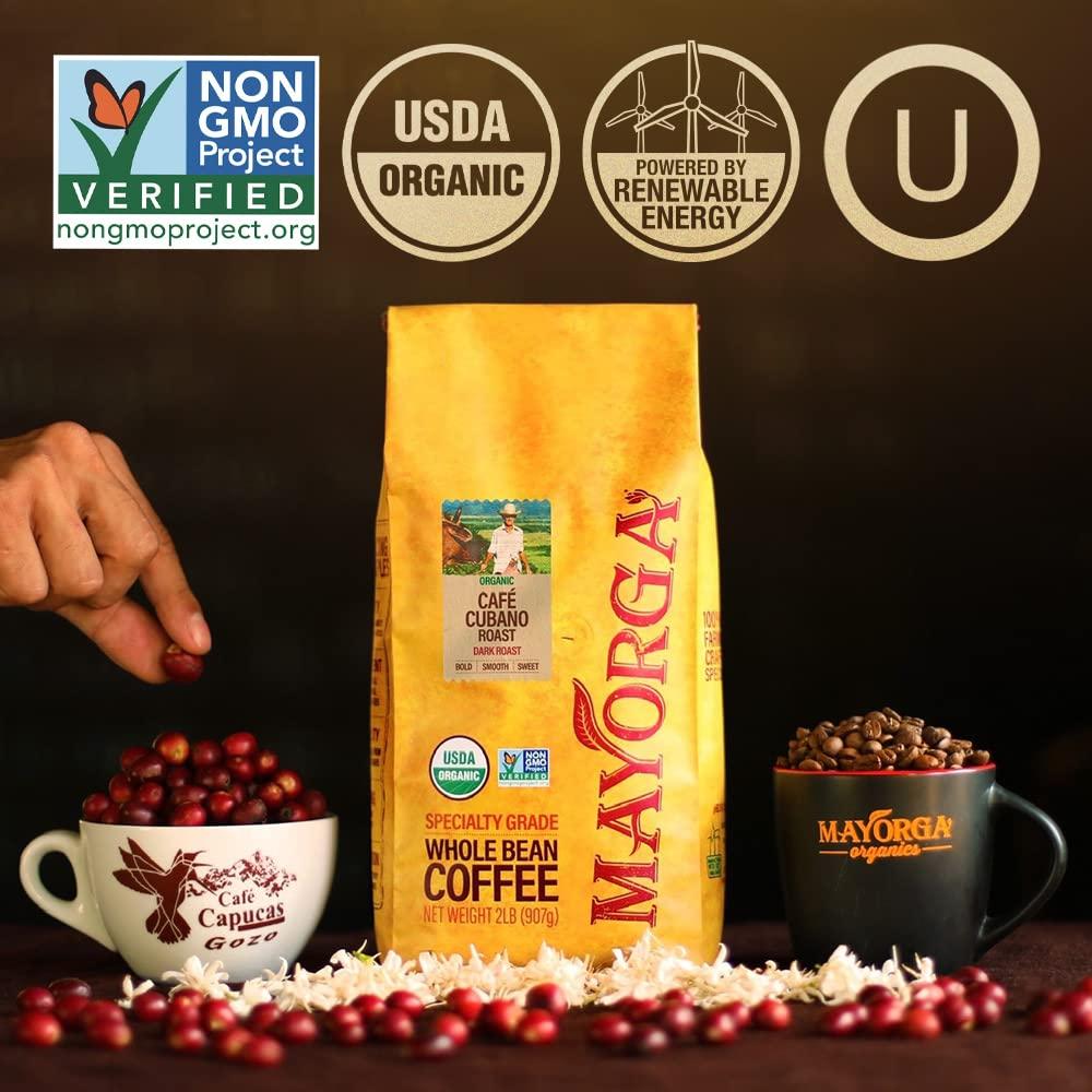 Mayorga Coffee Caf Cubano Roast - Specialty-Grade Organic Coffee | 100% ...
