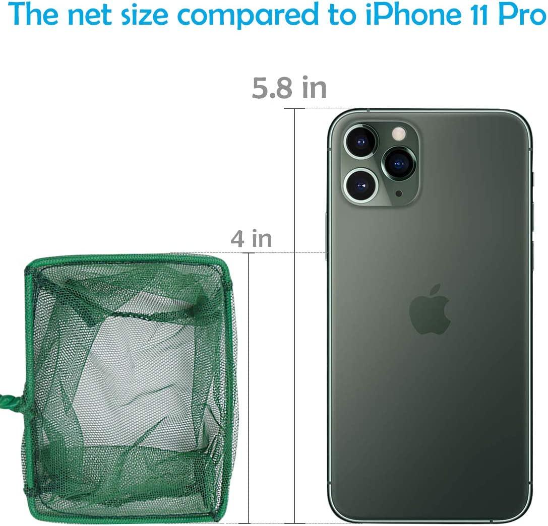 Pawfly 4 Inch Aquarium Net Fine Mesh Small Fish Catch Nets with Plastic ...