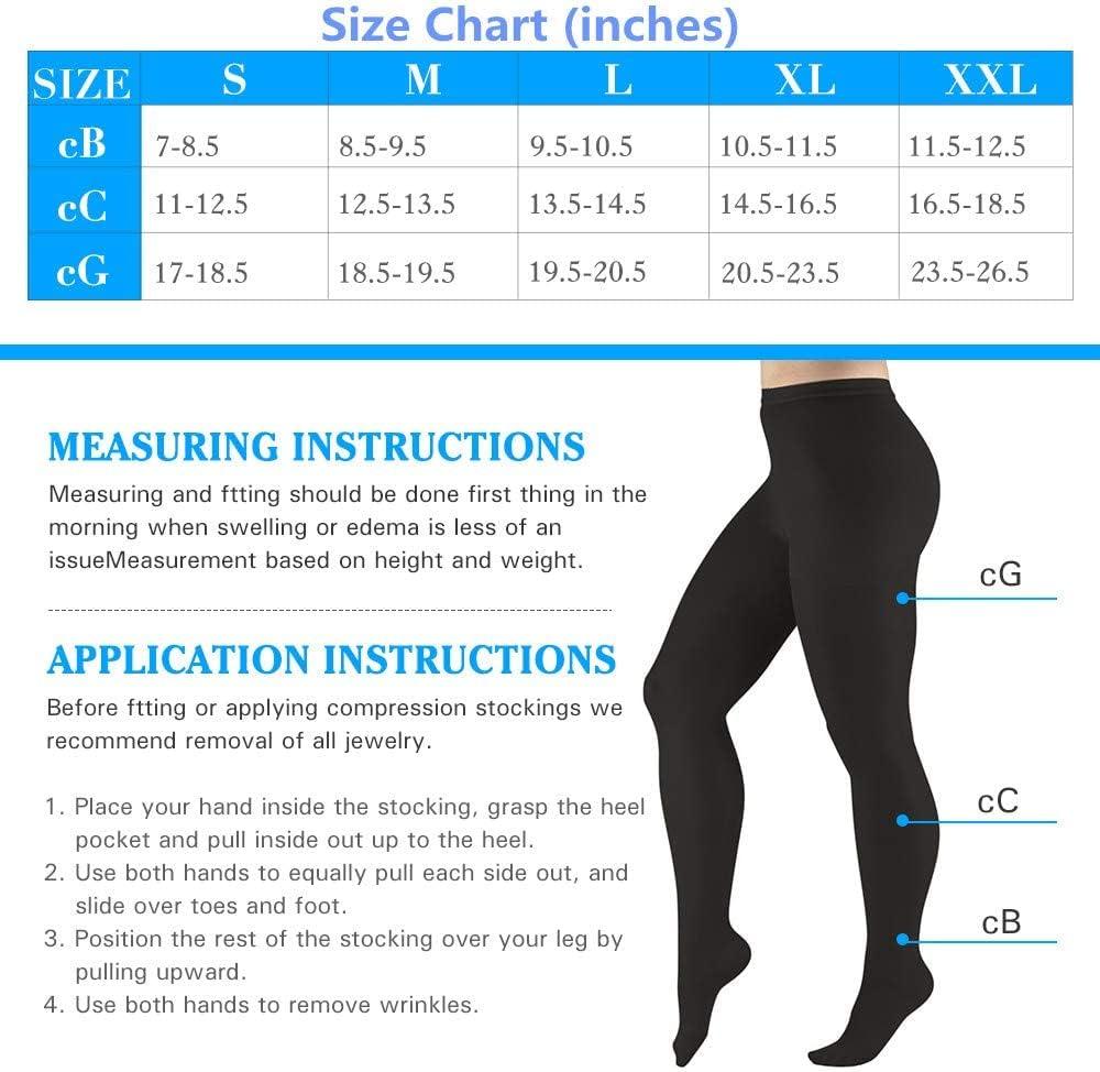 Shop Varicose Veins Compression Pantyhose 20-30 mmHg - Closed Toe ...