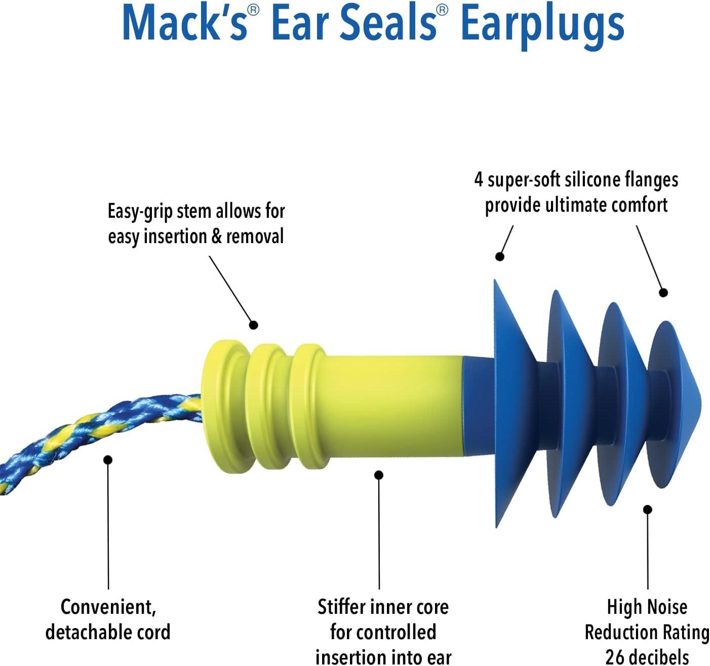 Mack's Shooters Ear Seals Ear Plugs - Noise Reduction Protection (1 Pair)