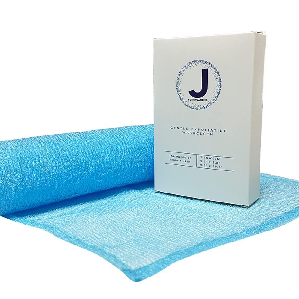 J Formulations Exfoliation Washcloth 2 Pack - Gentle Body Scrub - Quick ...