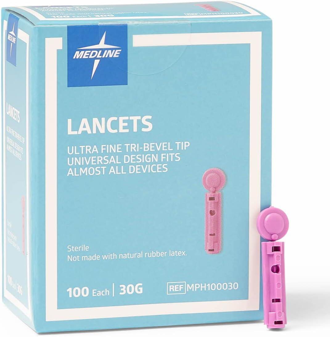 Medline General Purpose Lancet 30G Box of 100 - Compatible with Most ...