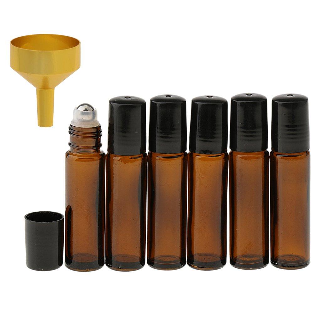 Buy 6 Pack Brown Glass Deodorant Sticks 10ml - Empty Roll-On Bottles ...