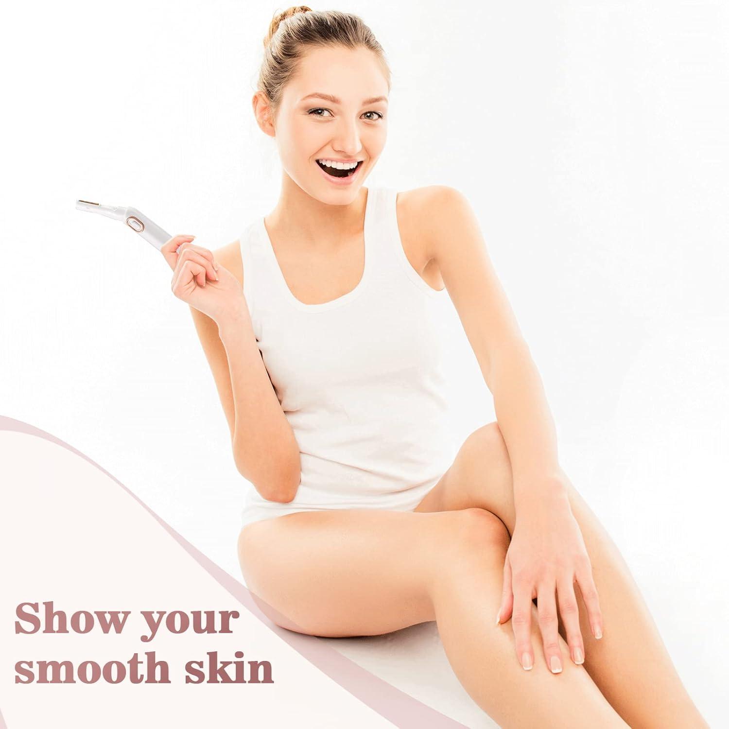 Pain-Free Women's Hair Remover - Waterproof USB Razor with LED Light ...