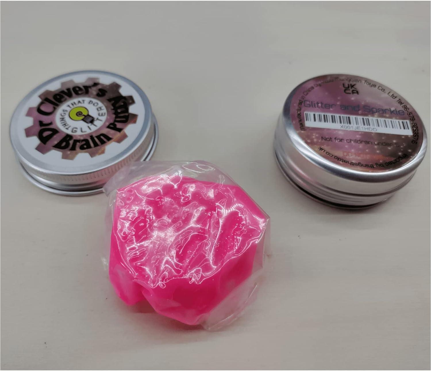 Dr Clever TM Glitter Sparkle Stress Putty 20g Tin - Sensory Relief ...