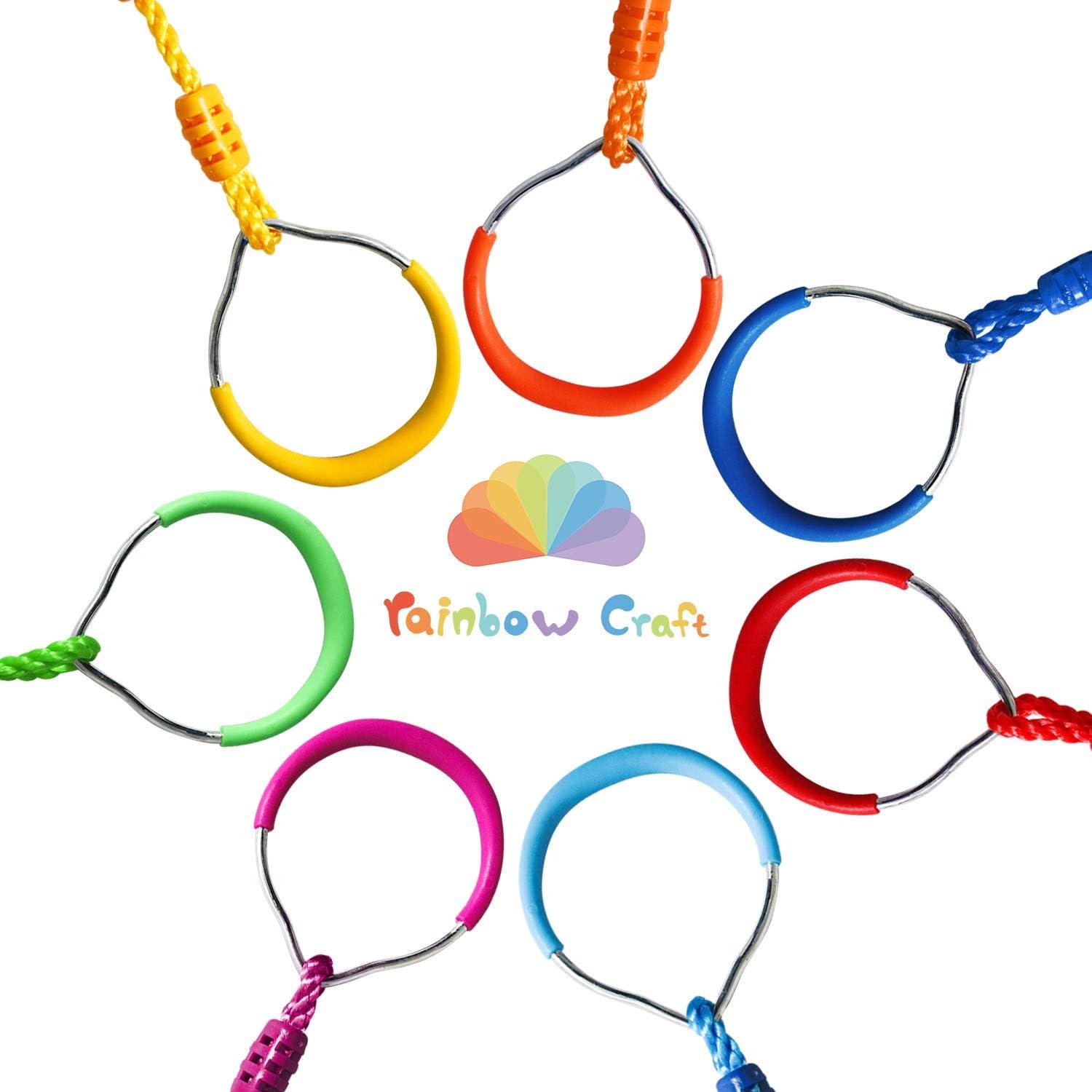 Rainbow Craft 7-Pack Ninja Rings for Backyard Ninja Warrior - Gymnastic ...