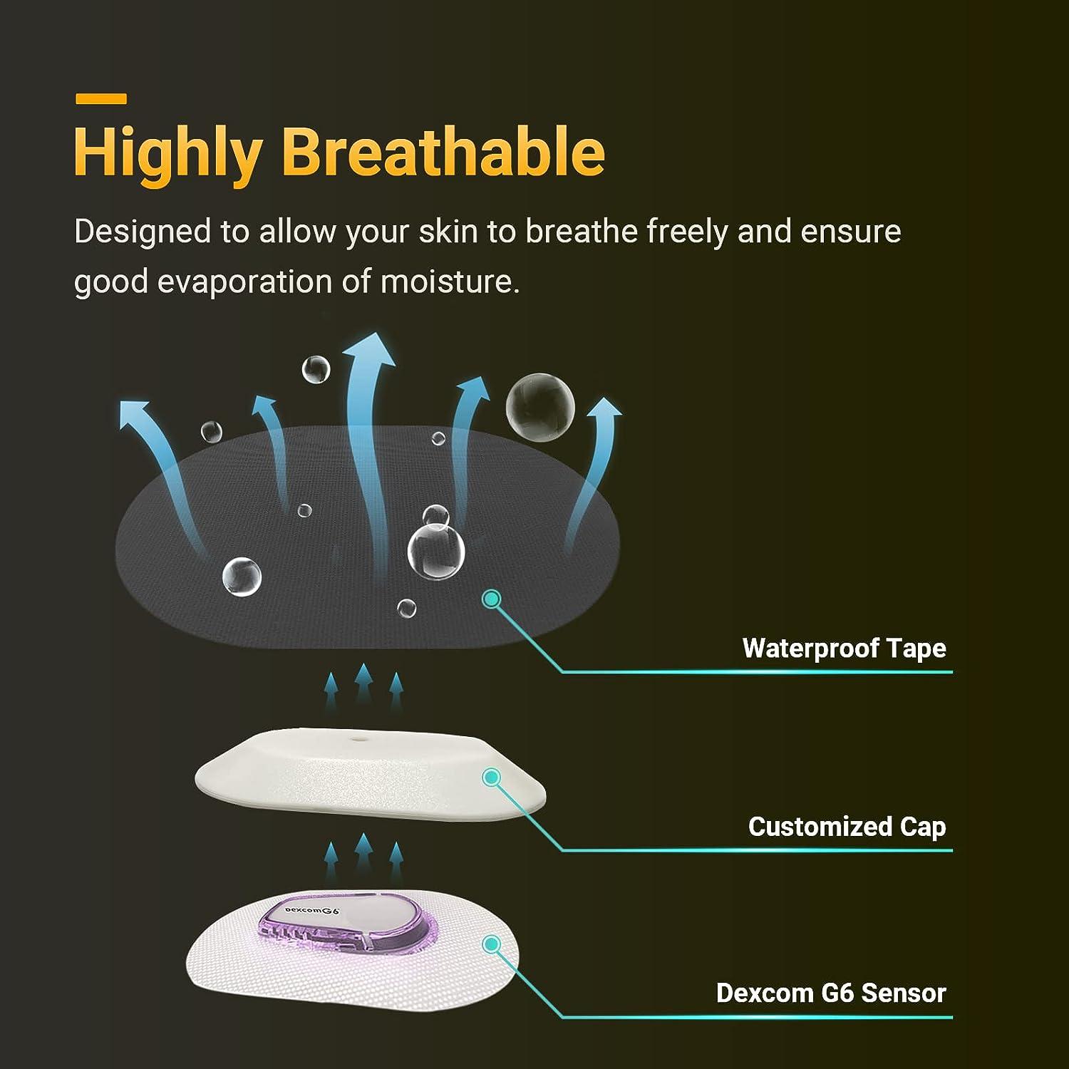 Amolyfe Dexcom G6 Adhesive Patches Waterproof 20pcs Overlay Patches