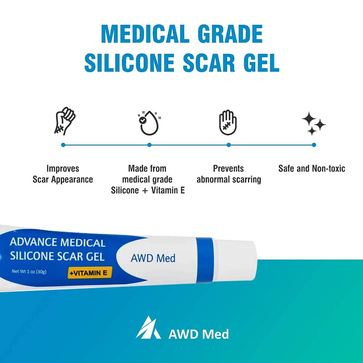 AWD Medical Silicone Gel - Scar Removal and Skin Care Cream with ...