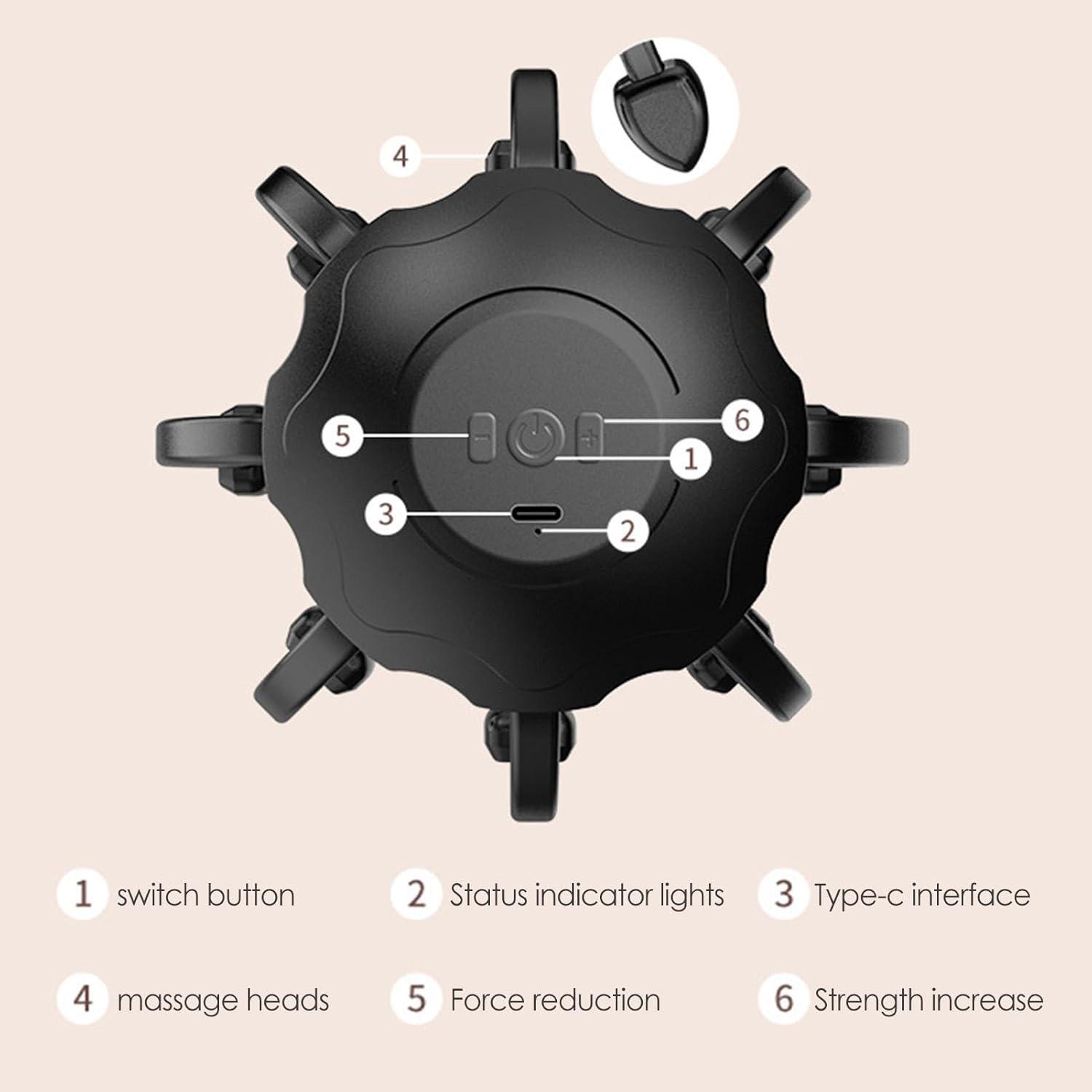 REE 360-Degree Octopus Head Massage Device | Automatic 8-Claw Scalp ...