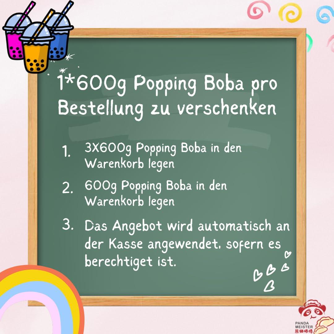 Buy Bubble Tea Popping Boba Mix - 3x600g Vegan Gluten-Free Mango ...