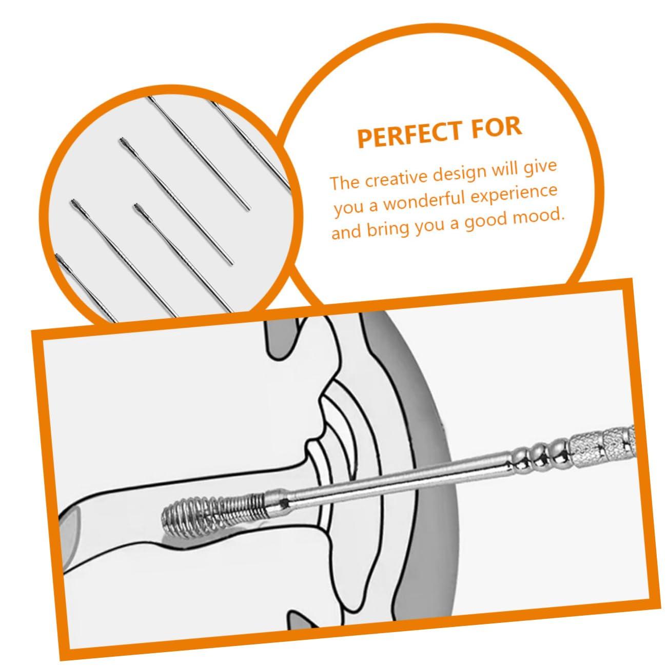 6pcs Stainless Steel Spring Ear Picks for Earwax Cleaning and Removal ...