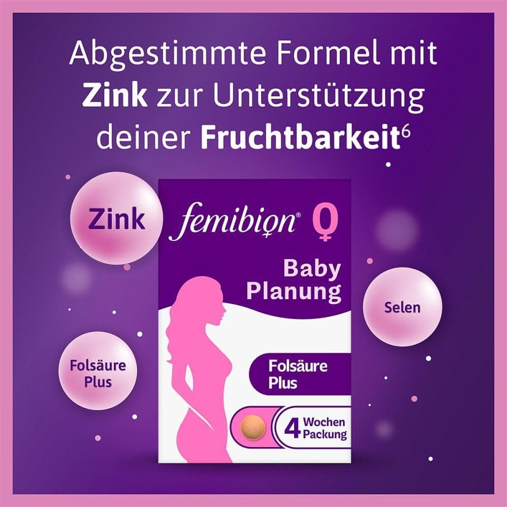 Femibion 0 Baby Planning Supplements - Daily Folic Acid & Metafolin for ...