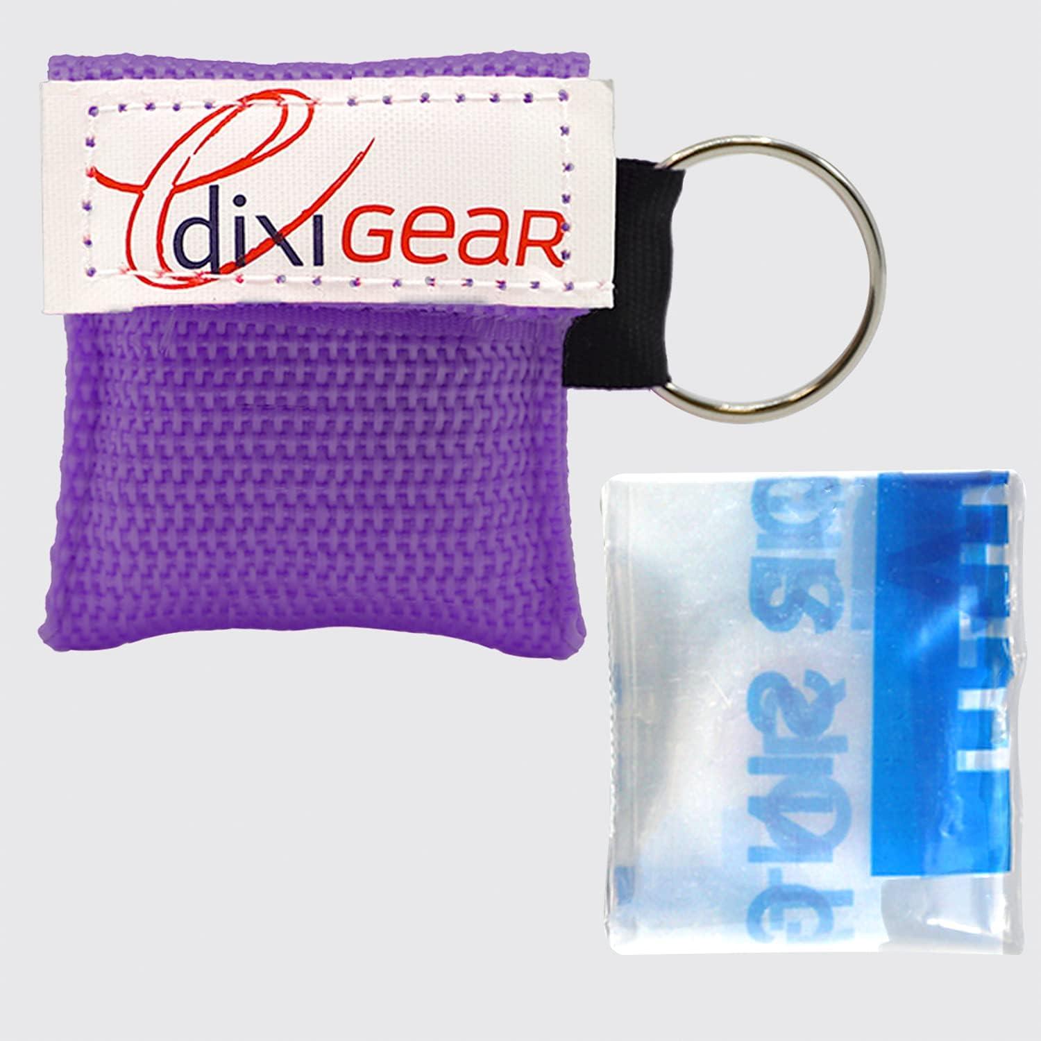 Pocket CPR Mask with One-Way Valve - 5 Pack Purple | Emergency Face ...