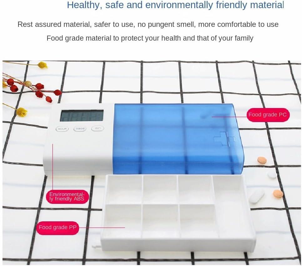 Durratou 7 Grid Electronic Pill Box with Timer Reminder - USB Automatic ...