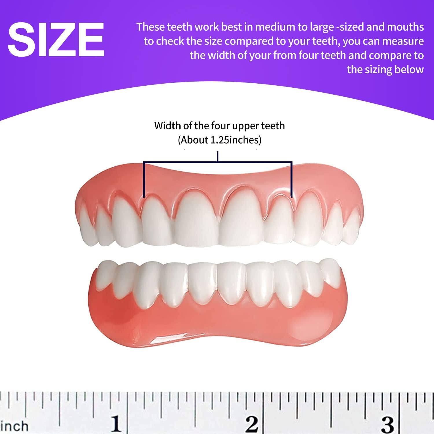 Nature Comfort Fake Teeth Set: Upper & Lower Dentures for Confident ...