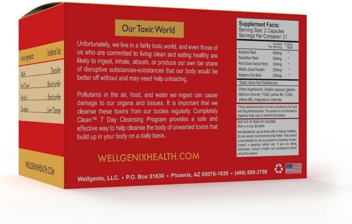 Wellgenix Omni Completely Clean - 7 Day Toxin Rid Cleanse - Complete ...