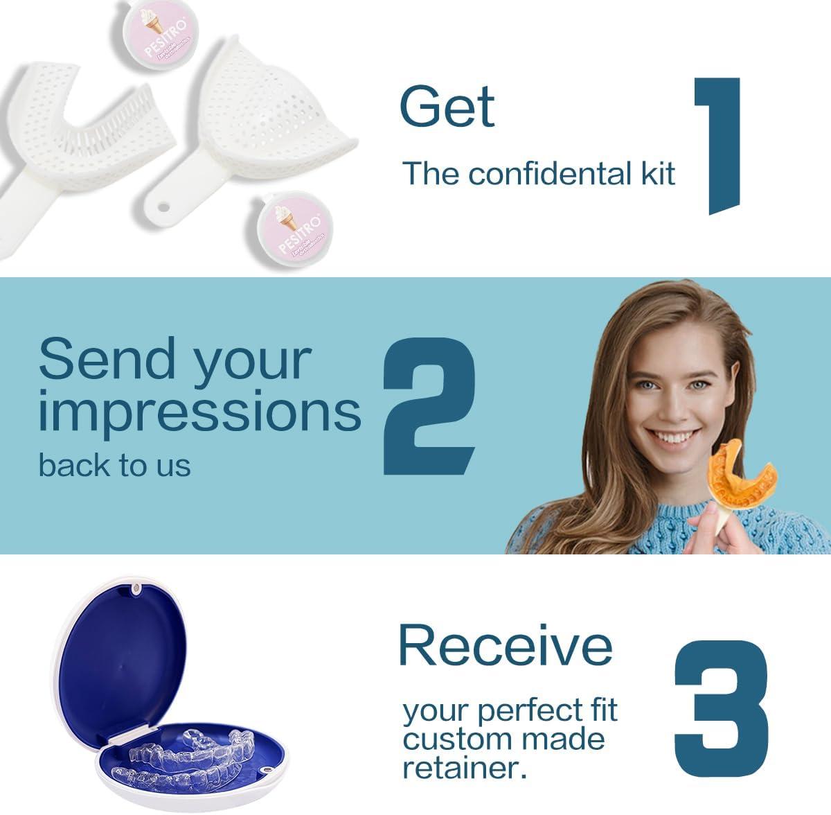 Custom Clear Dental Retainers | Nearly Invisible Teeth Retainer Kit for ...