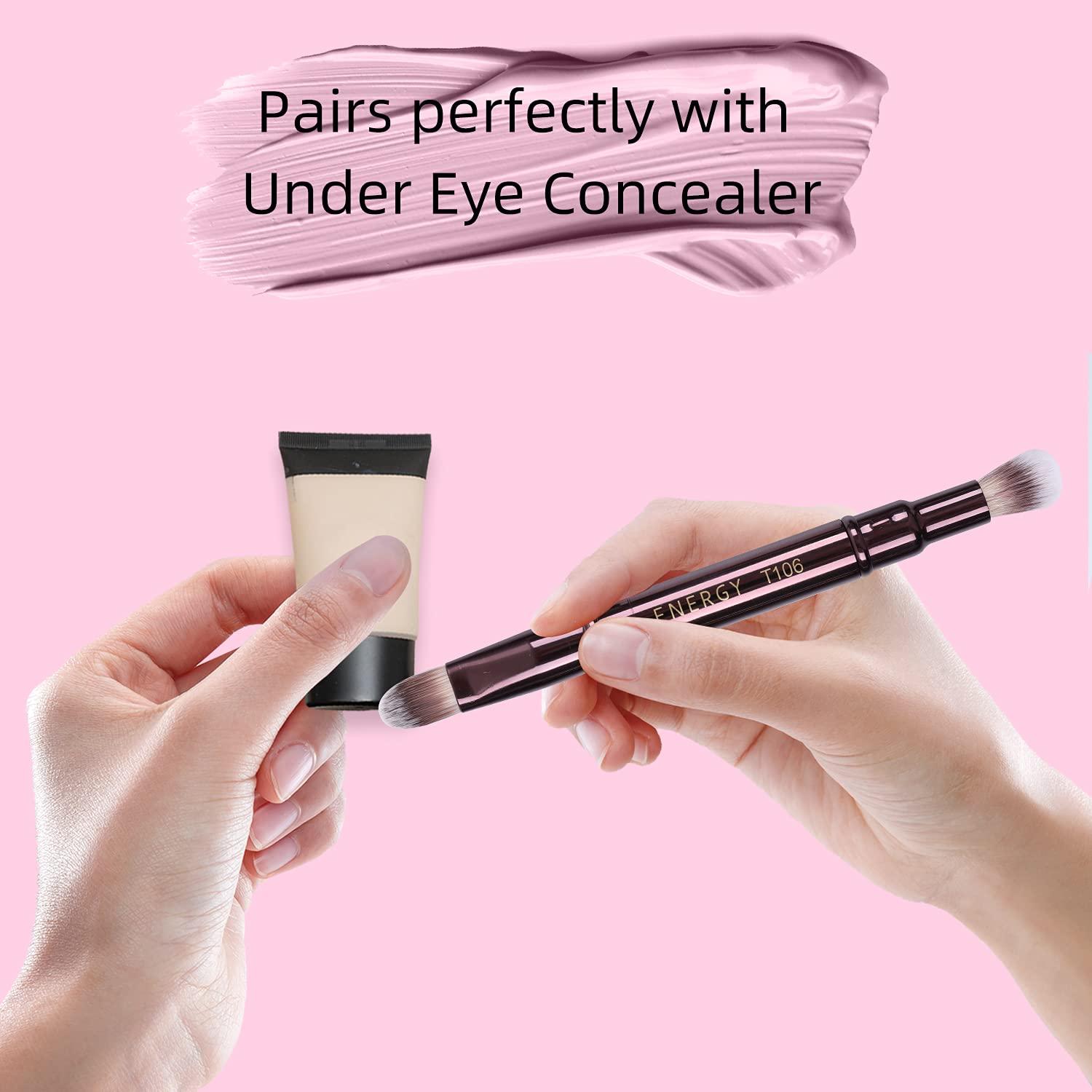 ENERGY Dual Airbrush Concealer & Eyeshadow Brush Set - Ideal for ...