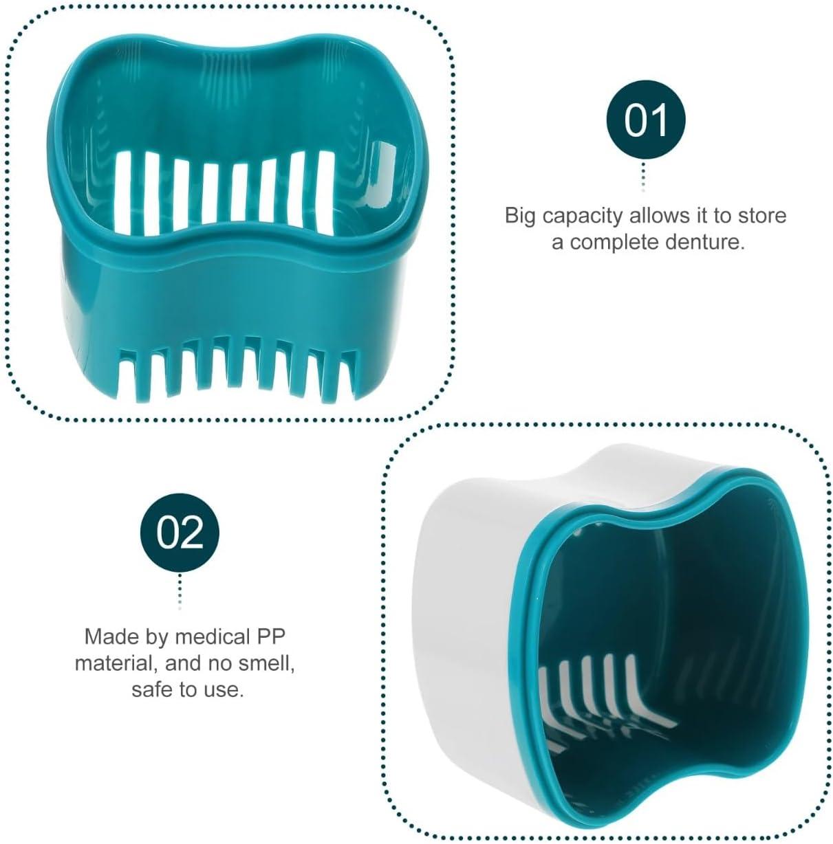 Buy Green Denture Box & Braces Container with Sieve Durable and Stylish ...