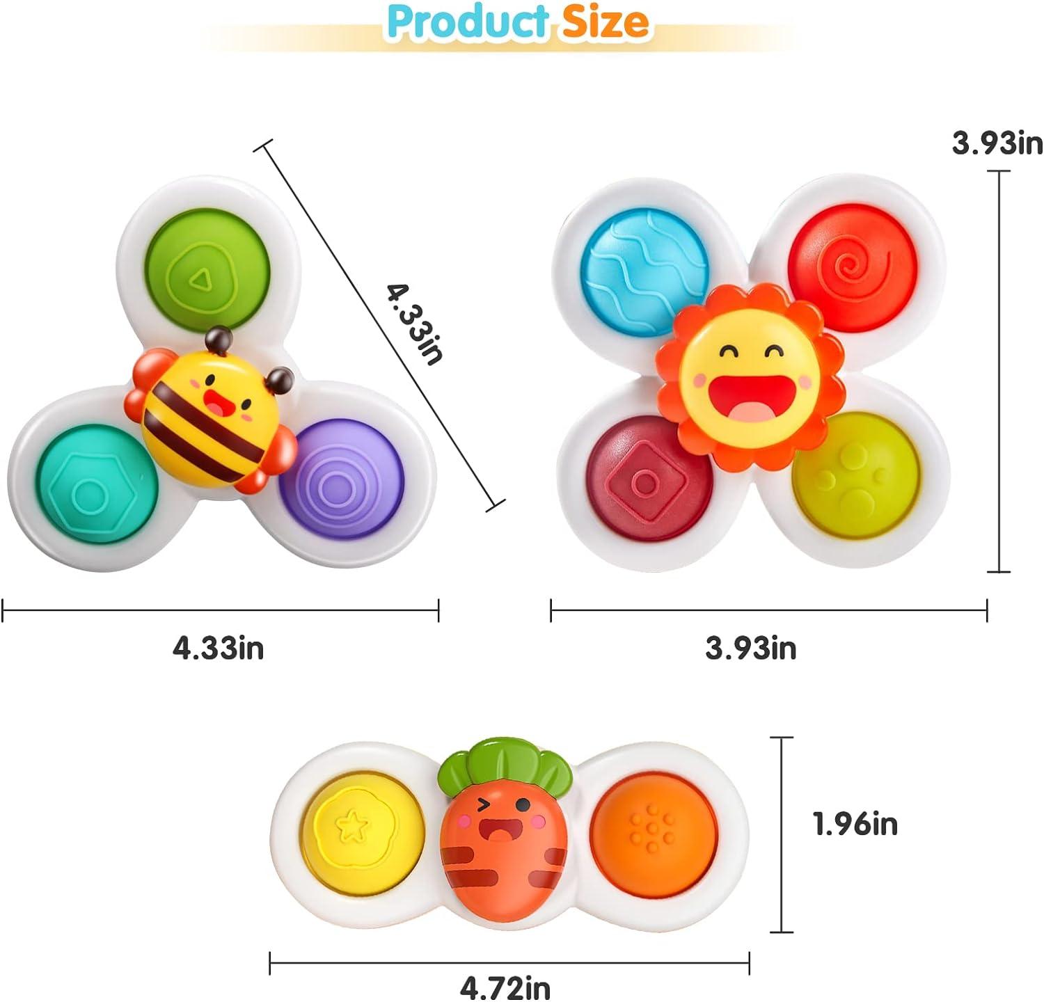 AIUOKYA Suction Cup Spinner Toys Simple Dimple Suction Toy with ...