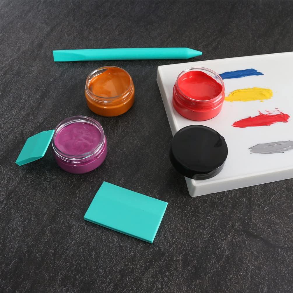 Longan Craft Chalk Paste Paint Set - 12 Colors with 4 Squeegees & 5 ...