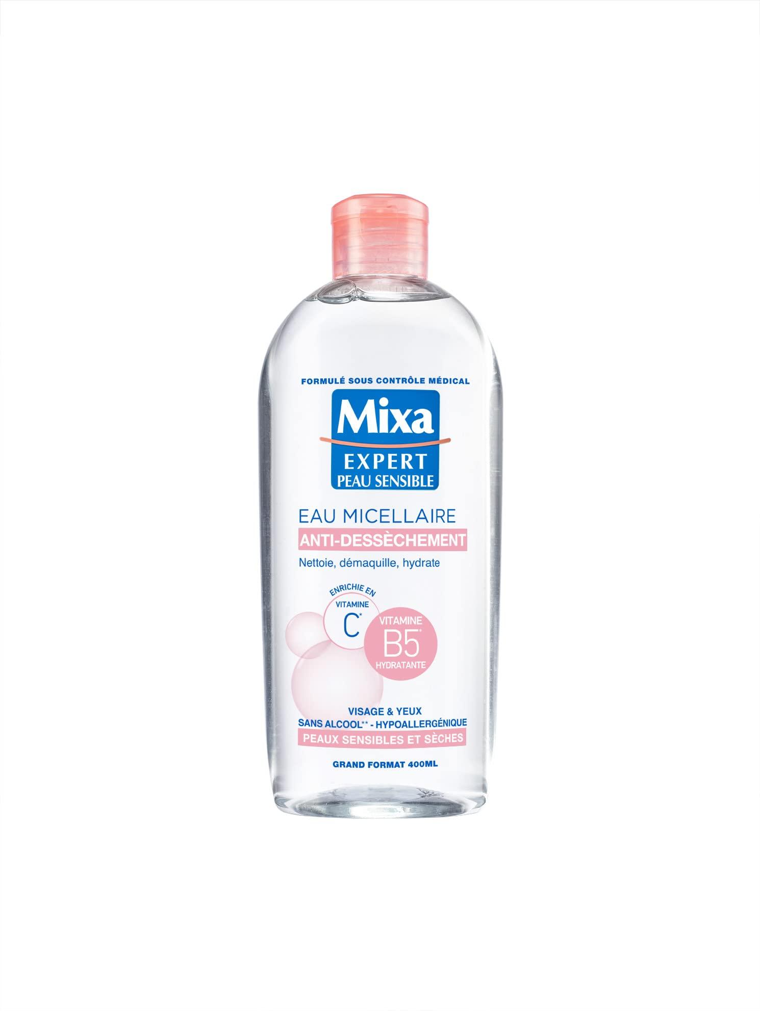 Mixa Micellar Water 400ml - Hydrating Cleanser for Dehydrated Skin ...