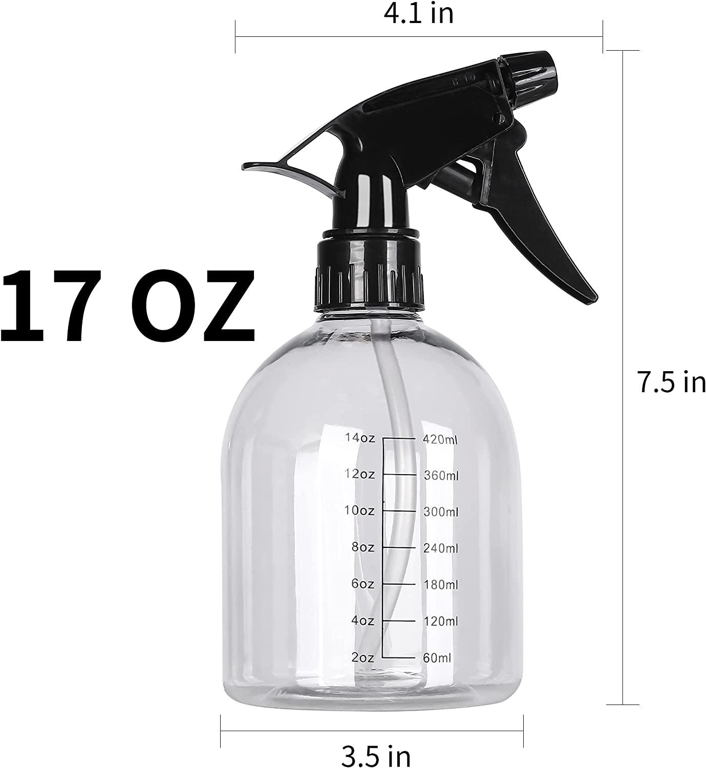 6-Pack 17 oz Empty Plastic Spray Bottles | Cleaning Solutions for Hair ...