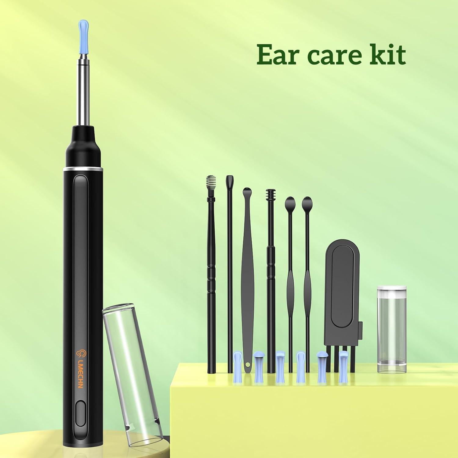 LMECHN 1080P WiFi Ear Camera Otoscope Ear Wax Removal Kit - App ...