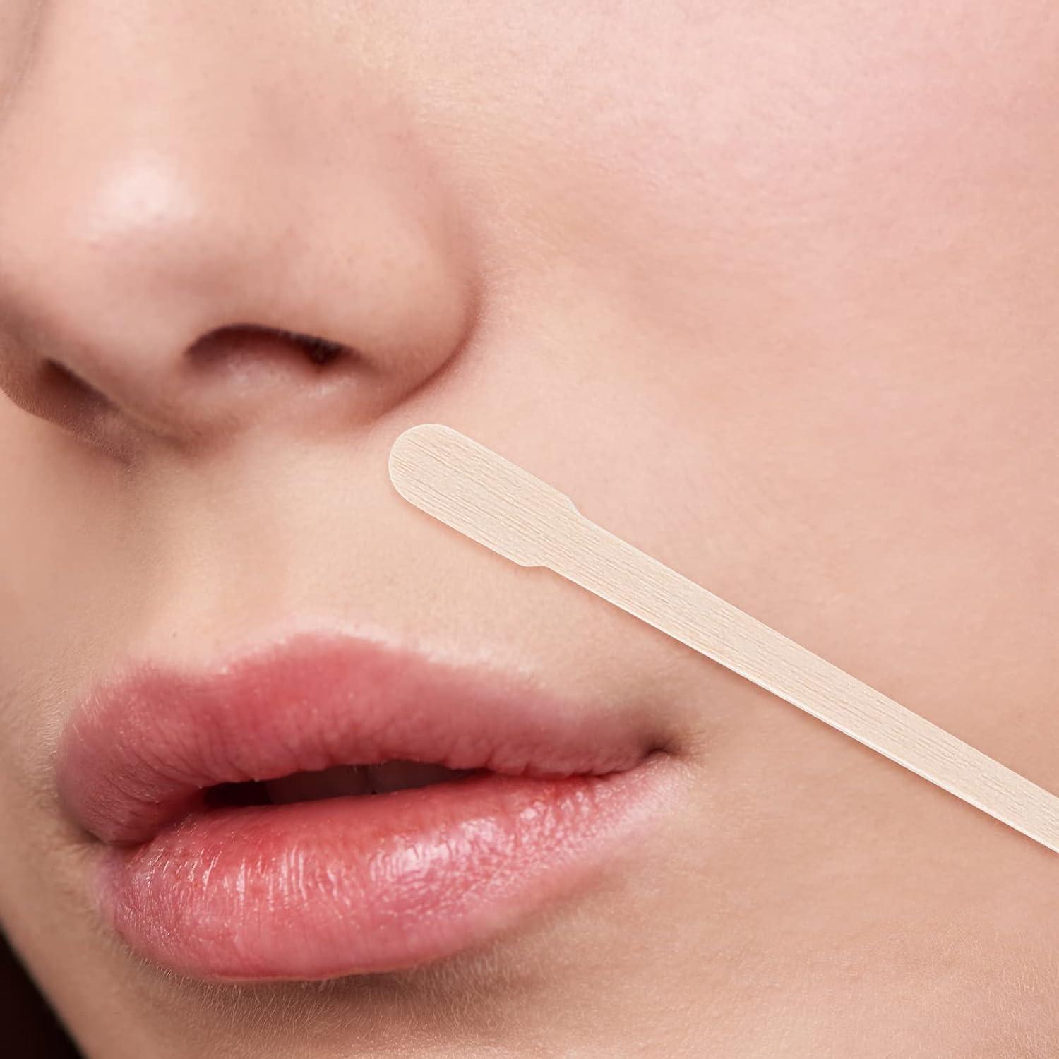 JOIKIT 1000 PCS Eyebrow Wax Sticks | Wooden Wax Spatulas for Hair ...