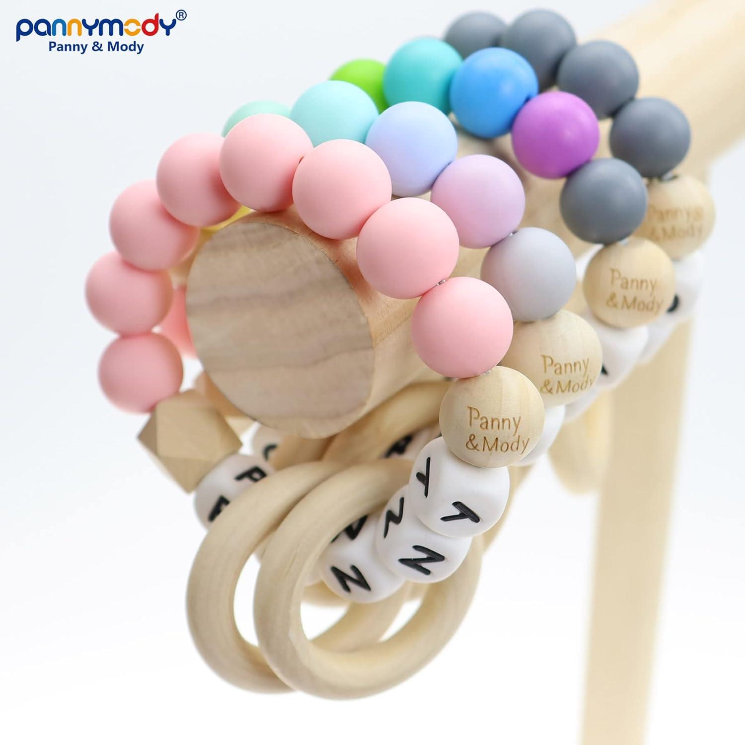 Panny & Mody Personalized Pink Teether - Custom Name | Baby Teething ...