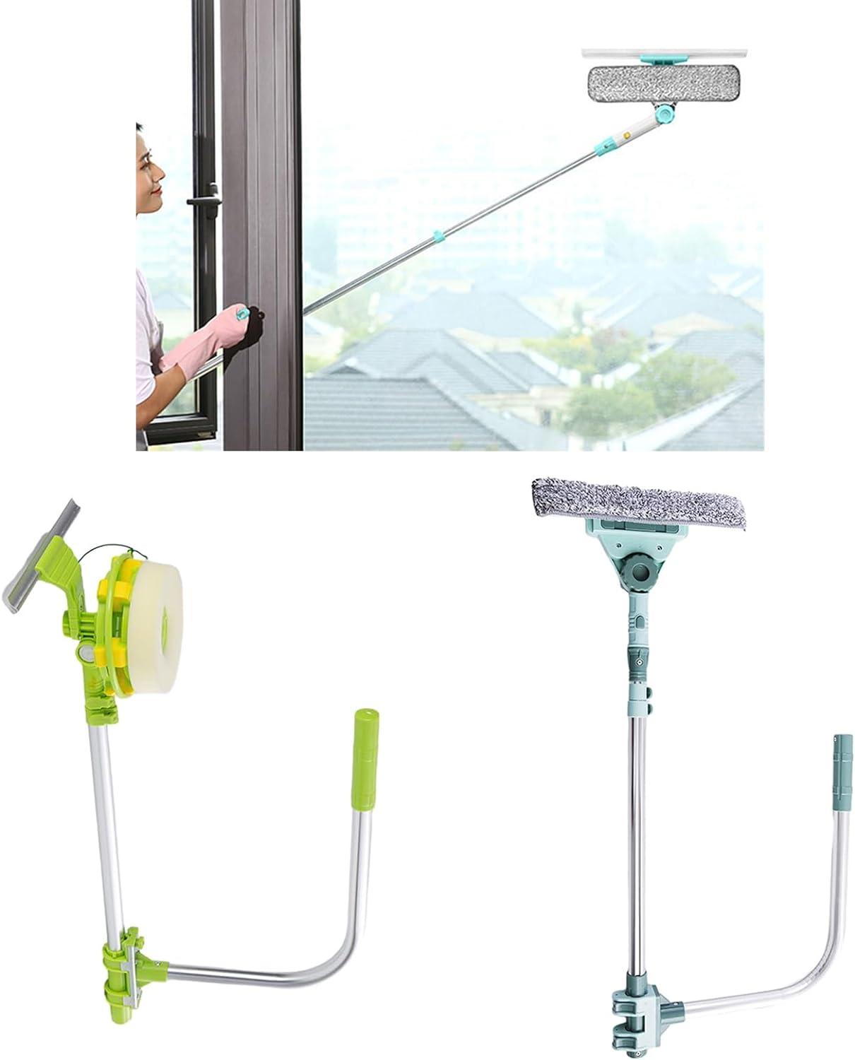 Telescopic Window Cleaner Glass Window Scrubber Retractable Handle ...