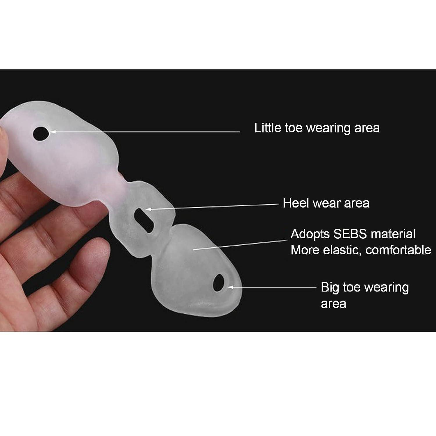 Silicone Toe Separator 1 Pair - Big Toe Spacers for Correcting Crooked ...