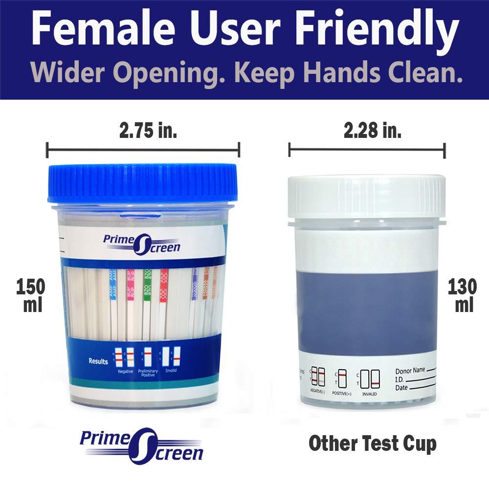 Prime Screen 5-Panel Drug Test Compact Cup - 10 Pack | T-Cup for AMP ...