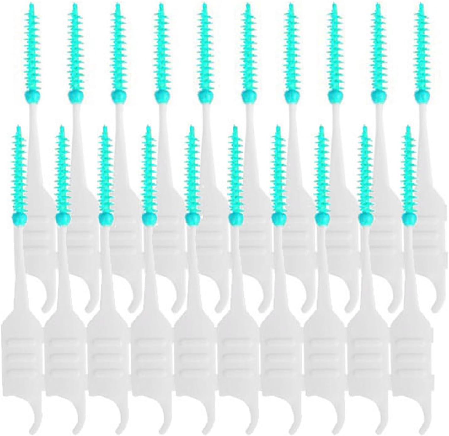 Layhou 400PC Interdental Brushes - Double Silicone Toothpicks & Dual ...