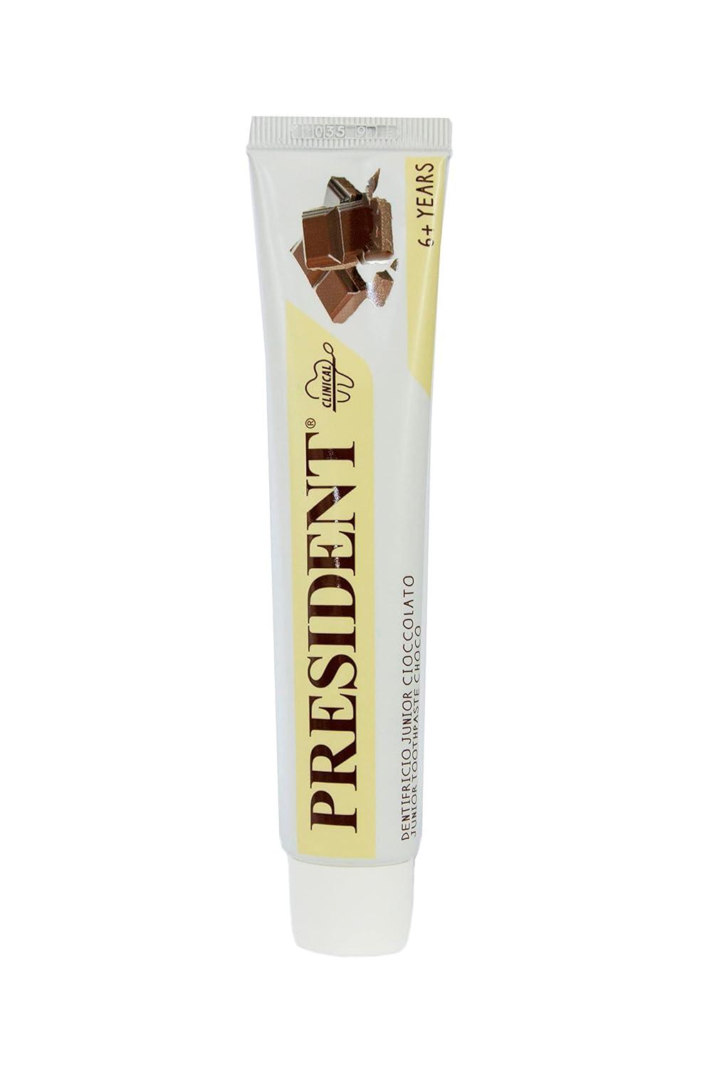 President Junior Toothpaste 6+ for Kids - Chocolate Flavor Anticavity ...
