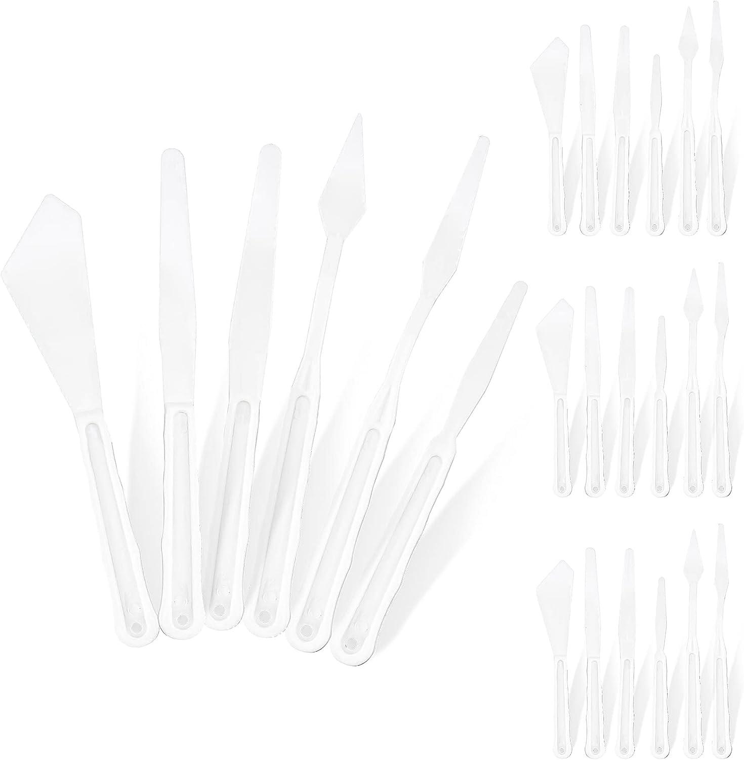 AUEAR Plastic Spatula Palette Knives Set - 24 Pack Thin & Flexible Art ...