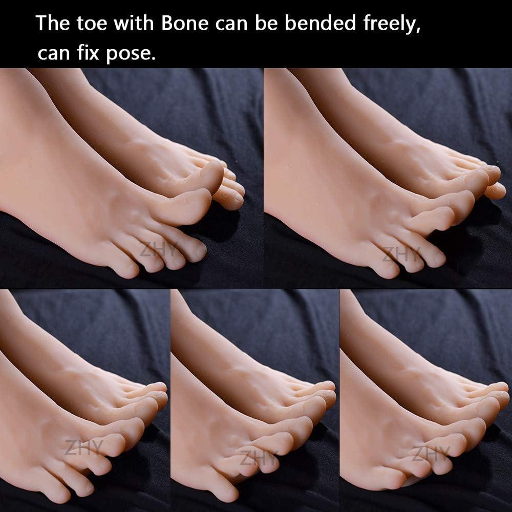 Wheat Silicone Male Mannequin Foot Display for Jewelry, Shoes, Socks ...