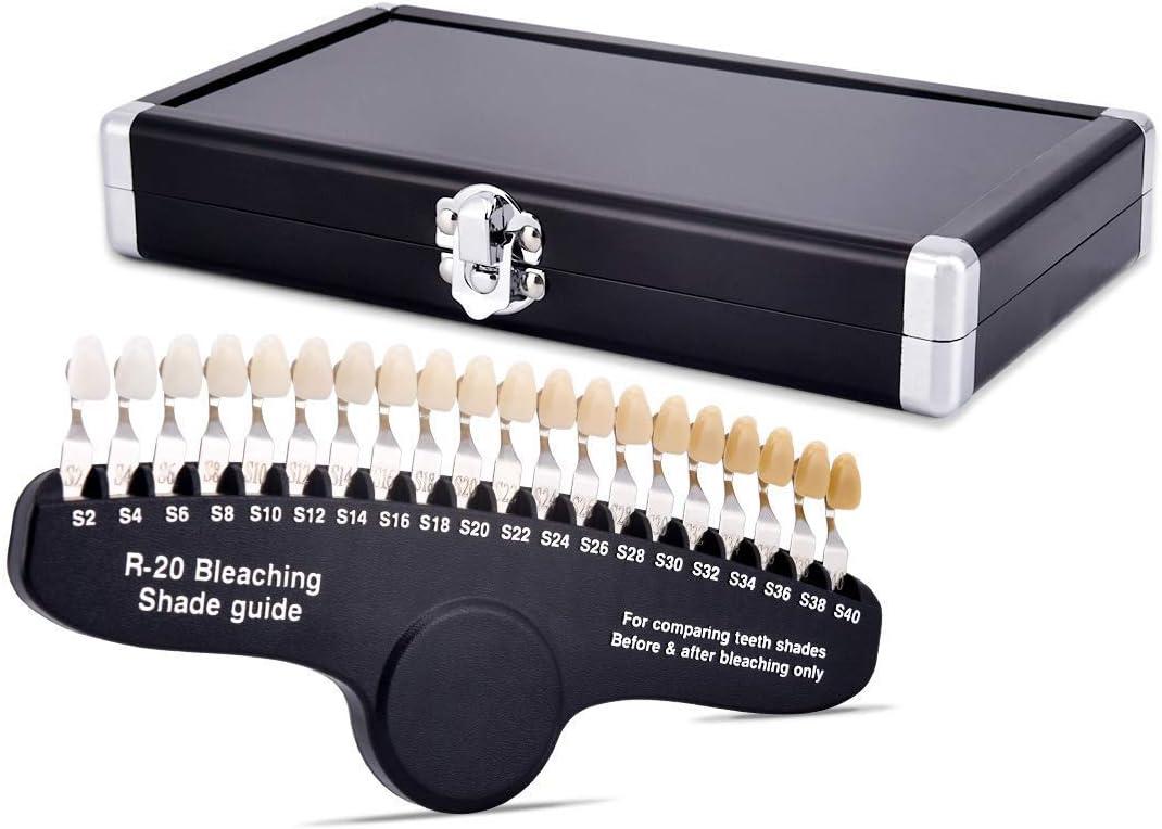 LMEIL Dental Color Chart - 20 Colors Cold Teeth Whitening Chart with ...