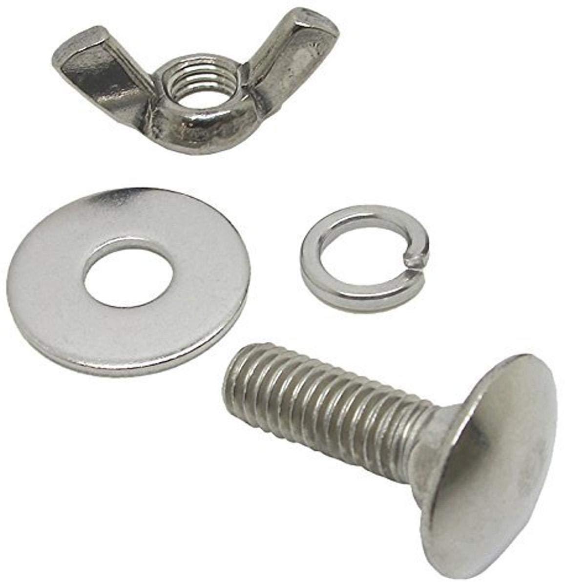 Scuba Choice Stainless Steel Butterfly Screw Bolts & Wing Nuts for ...